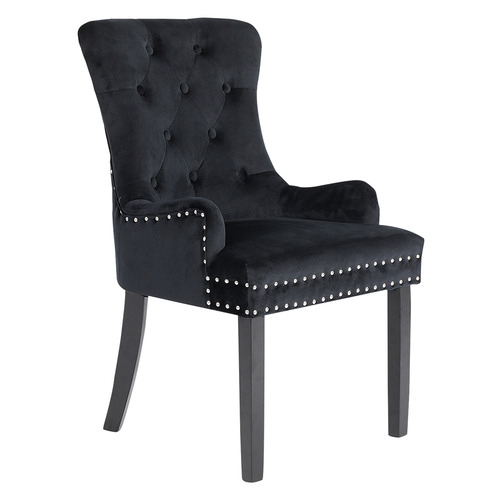 Letitia Lane Villarreal Studded Velvet Dining Chair Temple Webster